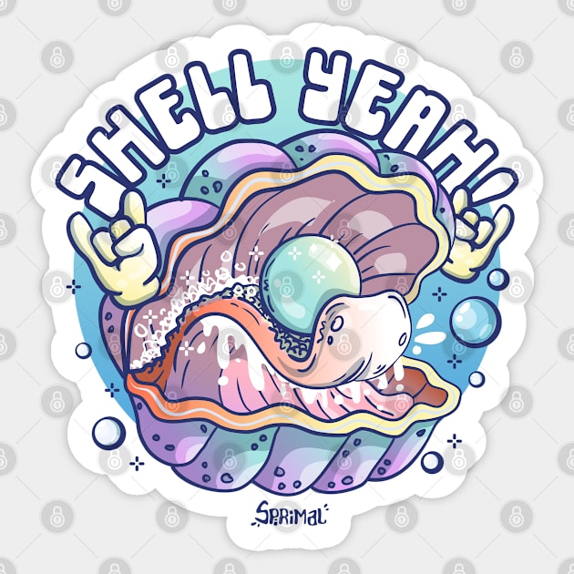 Shell Yeah! - Seashell - Sticker | TeePublic